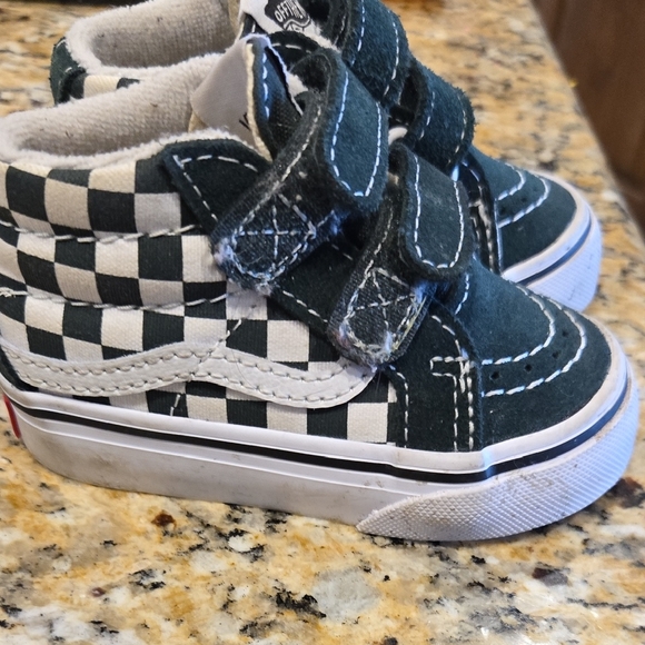 Vans | Shoes | Vans Kids Checkerboard Hightop Sneakers 4c | Poshmark